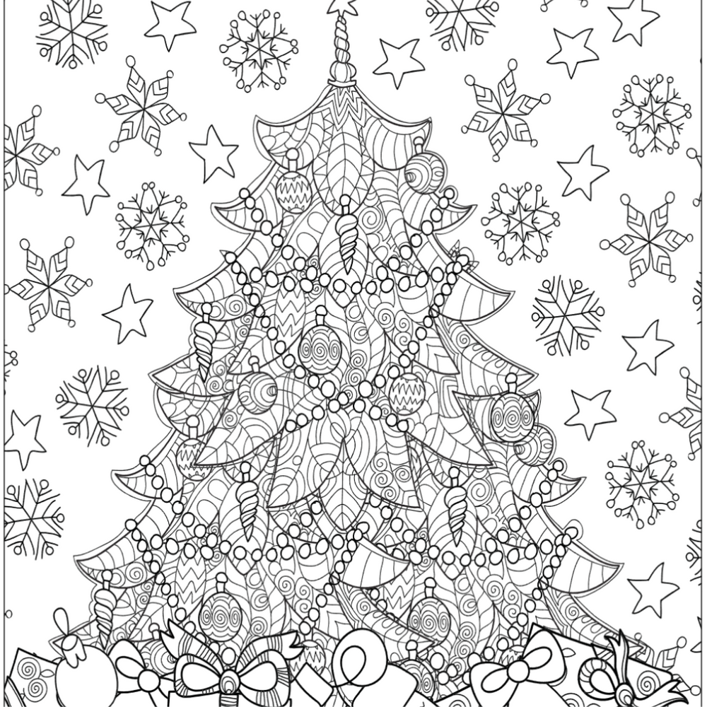 Coloriage d'arbre de Noël – Castle Arts